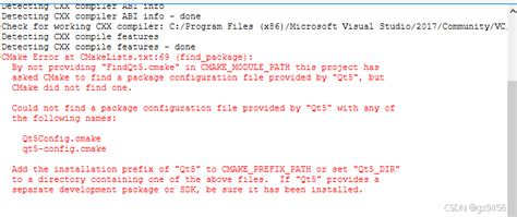 Windows下，用cmake编译qt项目，出现错误by Not Providing “findqt5cmake“by Not