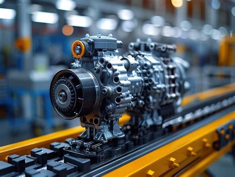 Engine On The Assembly Line Premium Ai Generated Image