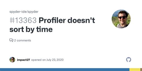 Profiler Doesn T Sort By Time Issue Spyder Ide Spyder GitHub