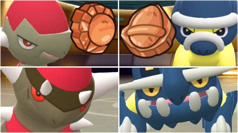 Full Fossil Pokemon Gen 4 Team Shiny Rampardos Cranidos Shieldon