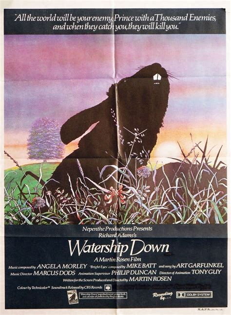 Original Vintage Film Poster Watership Down Original Movie Poster