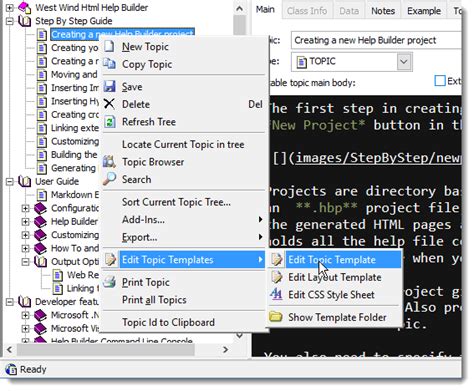 Customizing Your Documentation Layout West Wind Html Help Builder