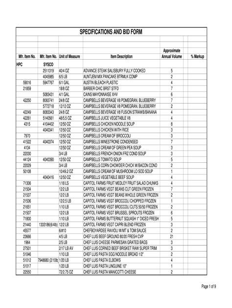 Specifications And Bid Form Fill Out And Sign Online Dochub