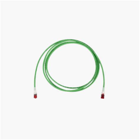 R Mindustry Patch Cord Cat 6A S FTP 4P PUR Green RJ45s IP67 Type 06 RJ45s IP67 Type 06
