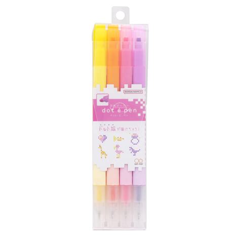 Square Marker Pixel Art Pen Set Of 4 A HLJ