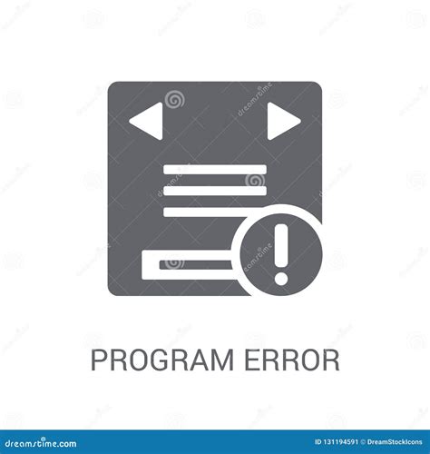 program error icon trendy flat vector program error icon on white