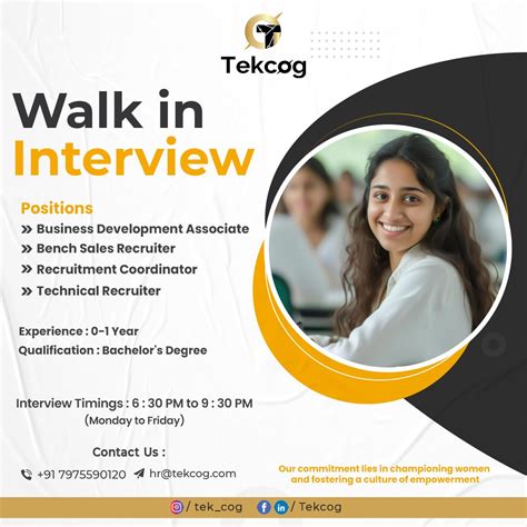 Tekcog On Linkedin Tekcog Walkininterviews Technicalrecruiter Benchsalesrecruiter