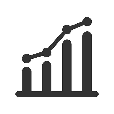 성장 분석 아이콘 프리미엄 벡터