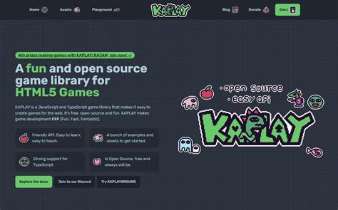 Javascripttypescriptで書かれたオープンソースの2dゲームライブラリ・「kaplay」 かちびとnet