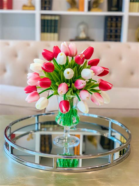 Tulip Flower Arrangements Centerpiece