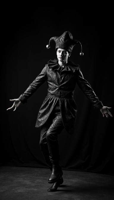 Free Jester In Motion Image Jester Theatrical Monochrome Download