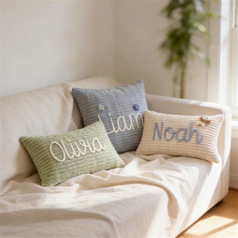 Custom Name Throw Pillows Personalized Throw Pillow Cover Nursery Room