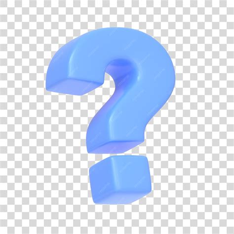 흰색 배경에 고립 된 파란색 물음표 3d 아이콘 기호 및 기호 만화 최소한의 스타일 프리미엄 Psd 파일