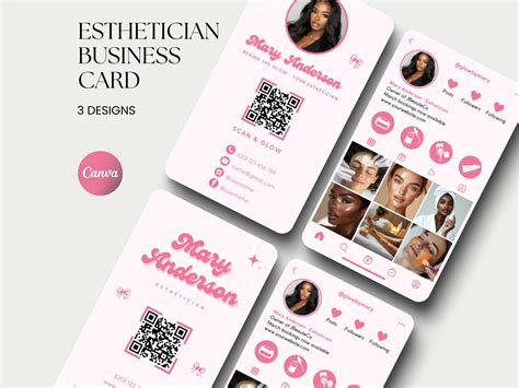 Esthetician Business Card Template Esthetician Bundle Esthetician