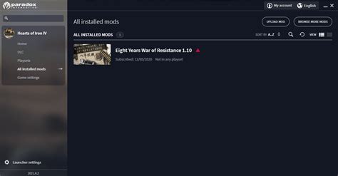 Mod Got Deleted From The Workshop Now I Cant Remove R Hoi4