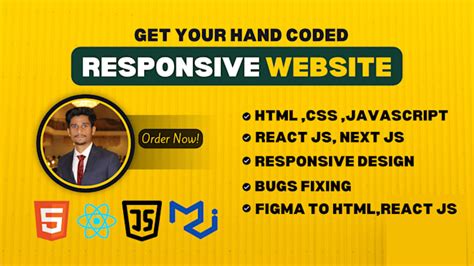 be your web developer in html css react js by afaqqureshi981 fiverr