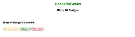 Blaze Ui Badges Geeksforgeeks