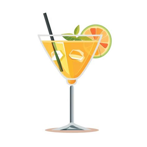Refreshing Cocktail With Orange Slice Garnish Premium Ai Generated Image