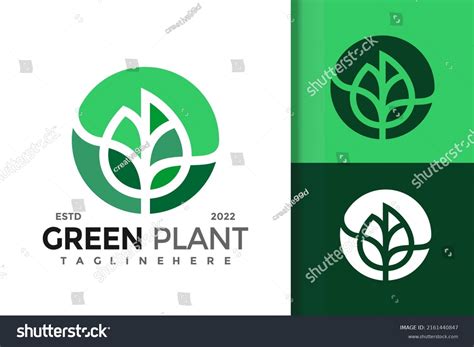 Green Plant Leaf Logo Design Vector Stock Vector Royalty Free