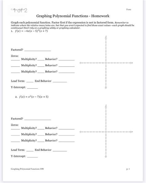 solved cardpen feste graphing polynomial functions