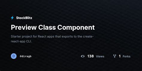 Preview Class Component Stackblitz
