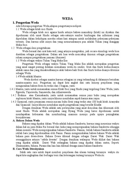 Pengertian Weda Pdf