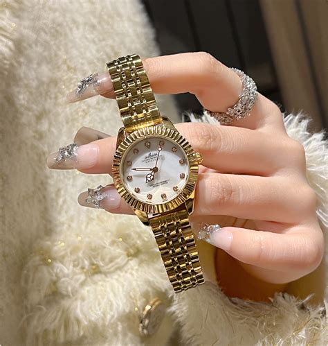 Womens Luxury Crystal Mini Dial Watch 16 Mm Stainless Steel Bracele Smith Watches