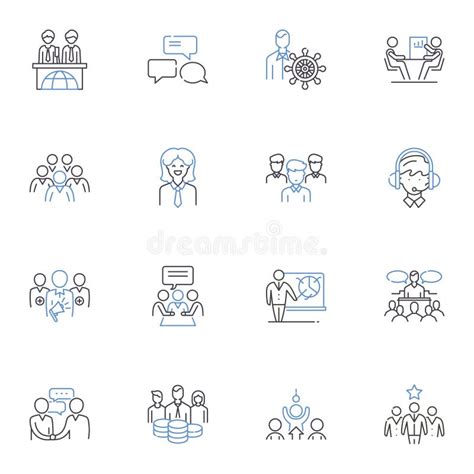 Publicity Agency Line Icons Collection Publicity Media Promotion