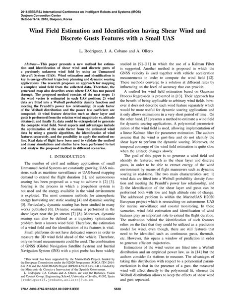 Pdf Wind Field Estimation And Identification Having Shear Wind And Discrete Gusts Features