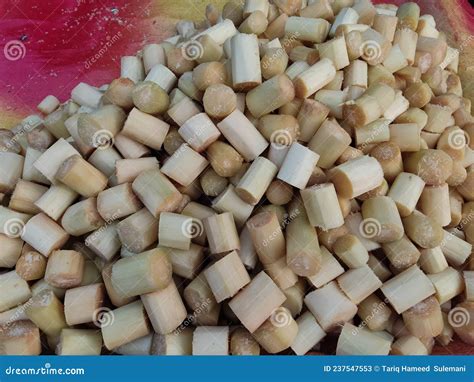 Sugarcane Pieces In The Market Stock Image Image Of Pieces Seed