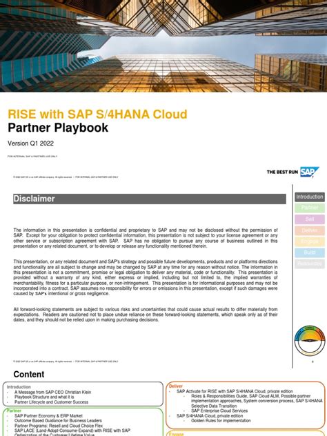Rise With Sap S4hc Partner Playbook March 2022 Pdf Pdf Cloud Computing Sales