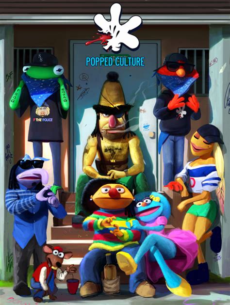 Bert Ernie Elmo And More Raise Hell All Over Sesame Street Tattoo