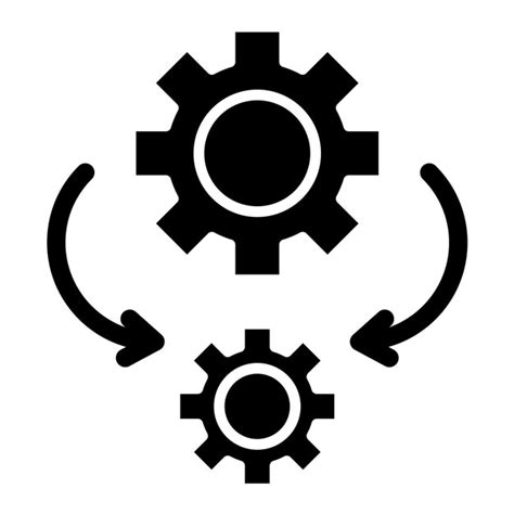 Premium Vector Automation Glyph Solid Black Illustration
