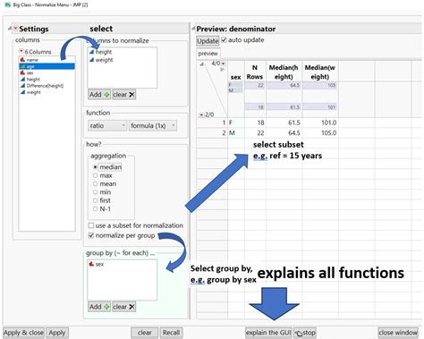 Normalization Gui Jmp User Community
