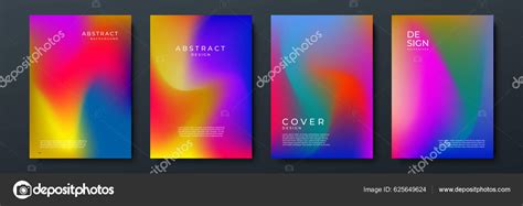 Blurred Backgrounds Set Modern Abstract Blurred Color Gradient Patterns