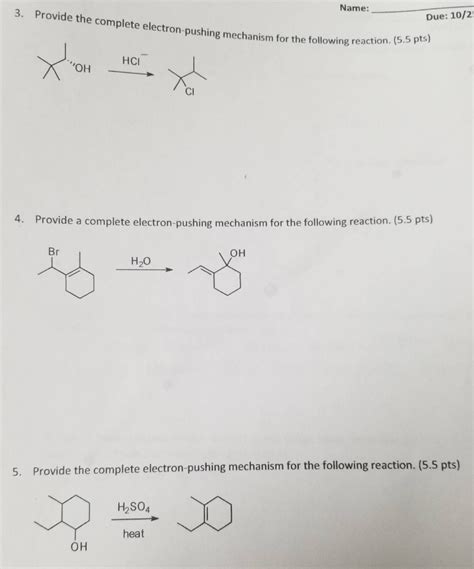 Solved Name: 3. Provide the complete electron Provide the | Chegg.com