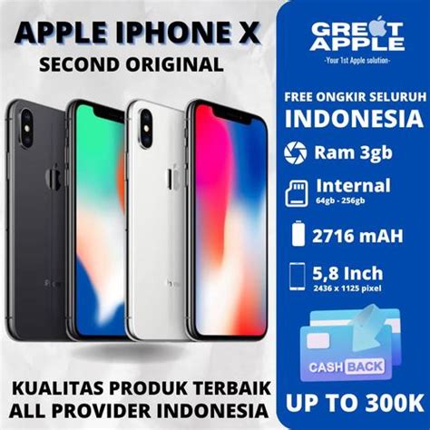 Jual Iphone X Garansi Resmi Ibox Inter Grey Silver Fullset Gb Gb Gb Fullset Inter