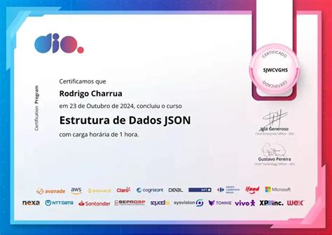 Estrutura De Dados Json Rodrigo Charrua Vallada