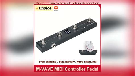 M Vave Chocolate Midi Controller Bt Rechargeable 4 Buttons Midi Controller Pedal App Control