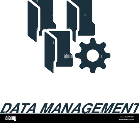 Data Management Icon Monochrome Simple Sign From Data Analytics