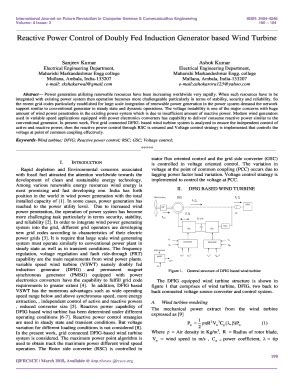 Fillable Online Reactive Power Control Of Doubly Fed Induction Generator Based Wind Turbine