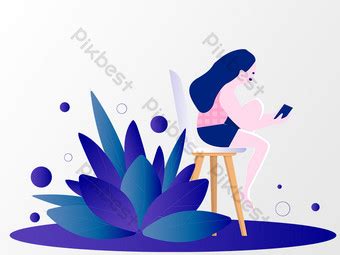 섹시한 손으로 그린 반 알몸 다시 아름다움 캐릭터 일러스트 일러스트 PNG AI 무료 다운로드 Pikbest
