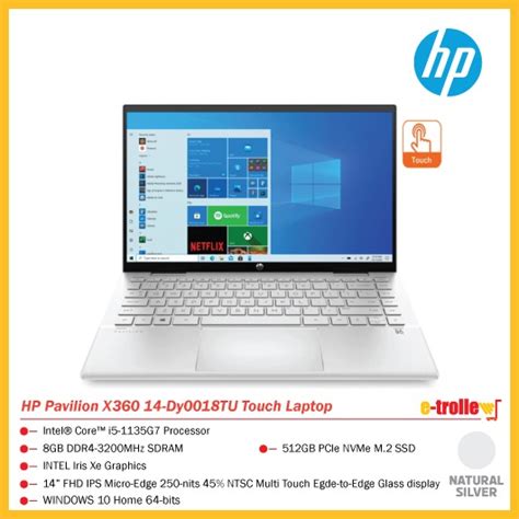 HP Pavilion X Dy TU Touch Laptop NATURAL SILVER Computers Tech Laptops