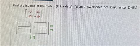 Solved Find The Inverse Of The Matrix If It Exists If An Chegg