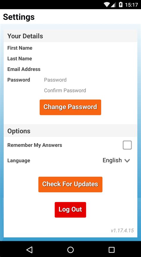 Settingsscreen Formsfly Support