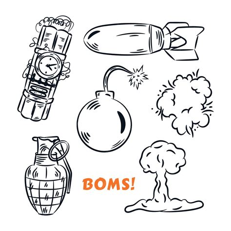 Exploding Grenade Drawing