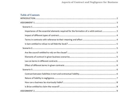 Unit 5 Aspects Of Contract And Negligence Assignment