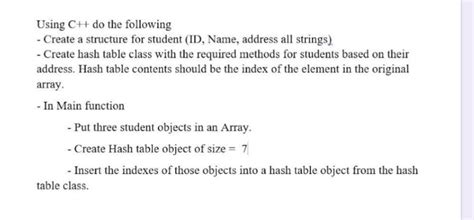 Solved Using C Do The Following Create A Structure For