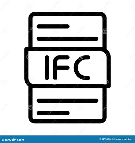 Ifc File Type Icons Document Format Type Design Graphic Icon With Outline Design Style Vector