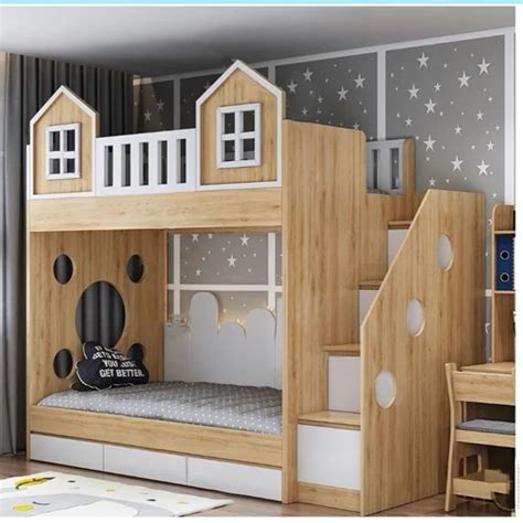 خرید و قیمت تخت خواب دو طبقه کلبه ای کودک و نوجوان نیوهوم ارسال رایگان